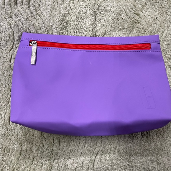 Clinique | Bags | Clinique Purple Bright Red Cosmetic Bag | Poshmark